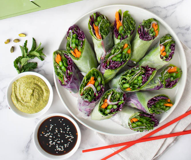 Fresh Spring Rolls with Duo of Dips – Prairie Oils & Vinegars